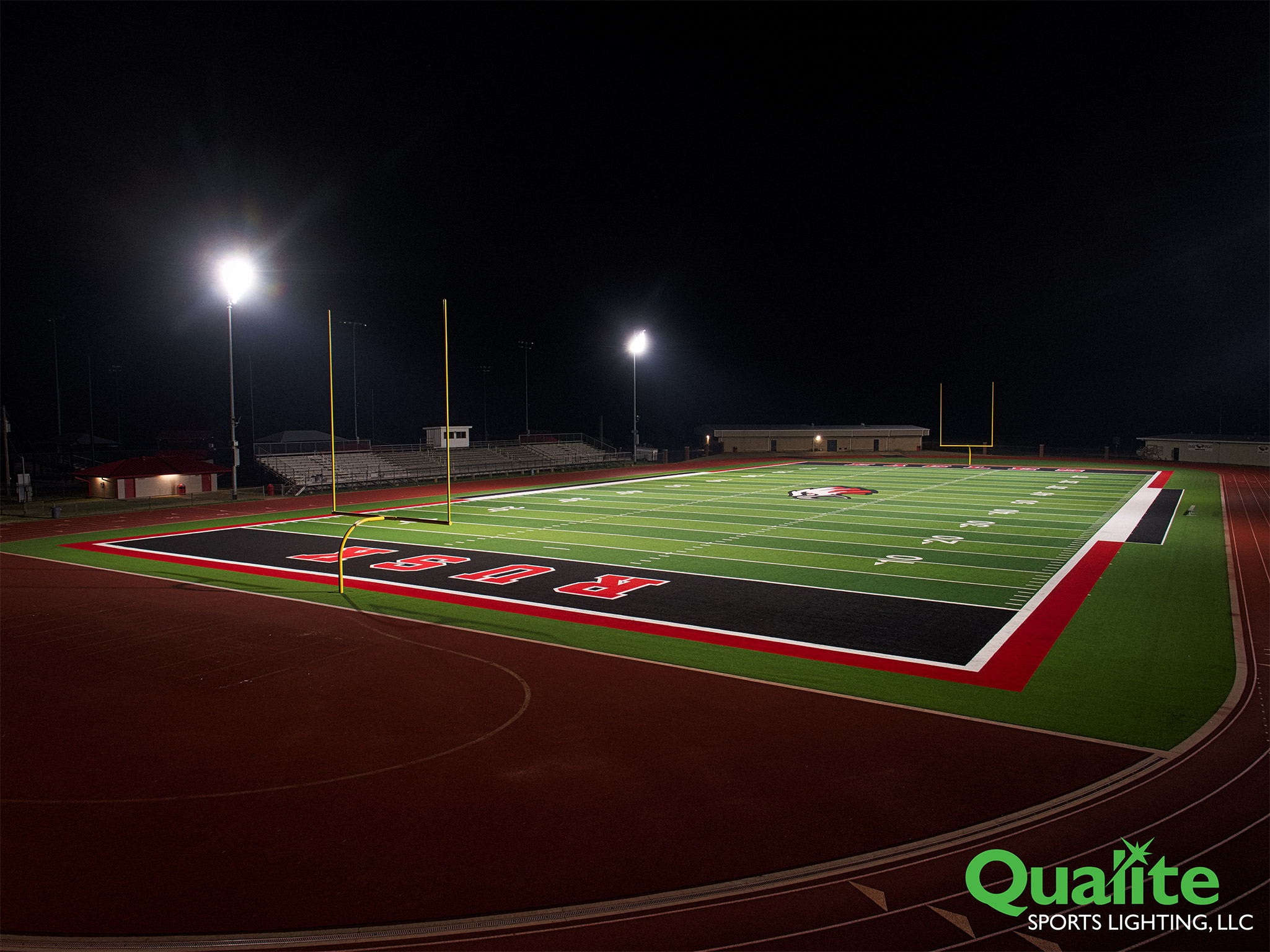 Rusk High School Eagle Stadium - Rusk, Texas - Qualite Sports Lighting